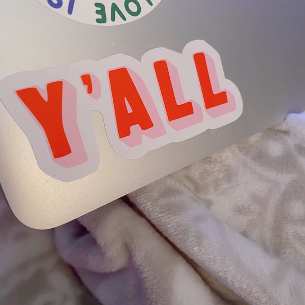 Y'ALL Sticker - Y'ALL Decal - Country Decals - Laptop Stickers - Funny ...
