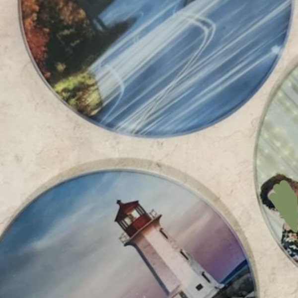 Custom Glass Coasters With Own Photo | Glass Placemats | Coffee Table ...