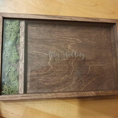 Wood Photo Box for Photo 5x7 & USB Box Holder 13x18 Proof Box USB Stick ...