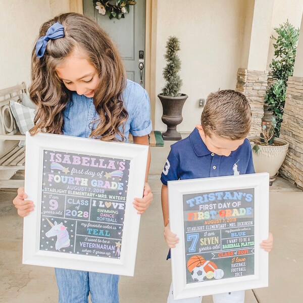 Sports First Day of School Sign, Back to School Sign, First Day of ...