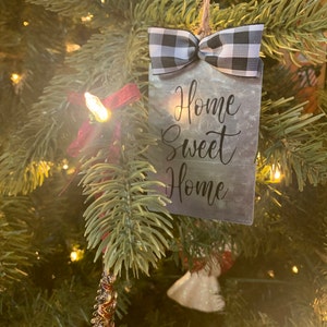 Farmhouse Galvanized Metal Ornaments - Etsy