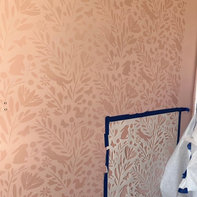 Forest Pattern Wall Stencil, Floral Wall Stencils for Painting ...