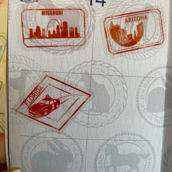 The Pet Pass 50 US State Stamp Stickers! - Etsy