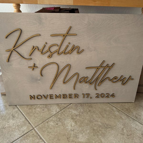 3D Wedding Welcome Sign Custom Wood Wedding Sign Welcome to Our Forever ...