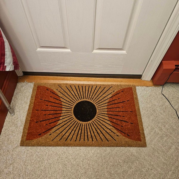 Mid Century Modern Coir Doormat, Retro Welcome Mat - Etsy