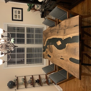 Epoxy Table, Custom Dining Table, Dining Room Table, Live Edge Table ...