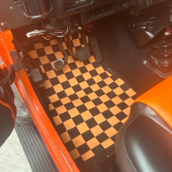 Black & White Car Mats, Checkered Car Floor Mats (2x Front) - Etsy