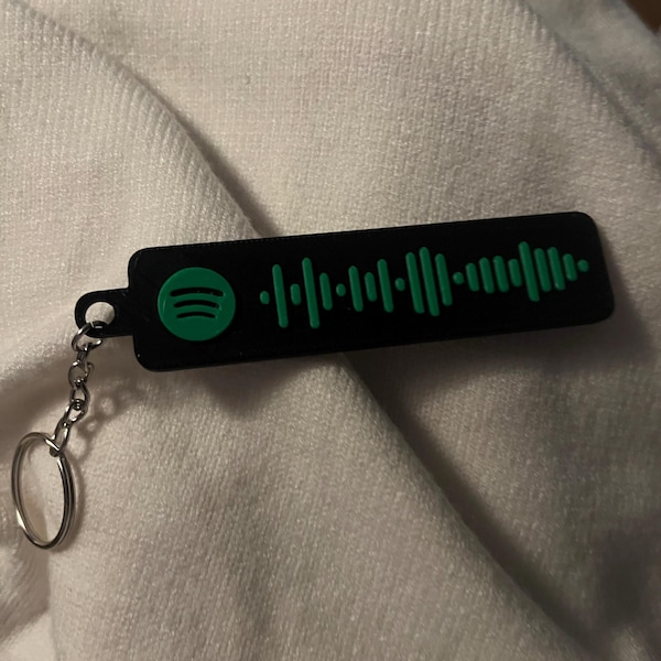 Personalized Spotify QR Code Keychain 3D Printing Music Gift - Etsy UK
