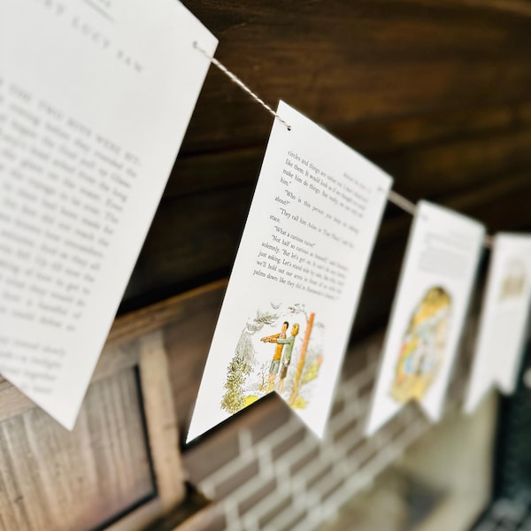Chronicles of Narnia Storybook Banner | Vintage Paperback Page Bunting ...
