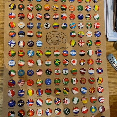 Flags Push Pins for Wood World Map by Enjoy the Wood - Etsy