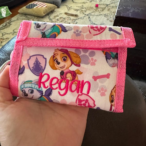 Personalized Girls Wallet, Girls First Wallet, Girls Wallet With Coin ...