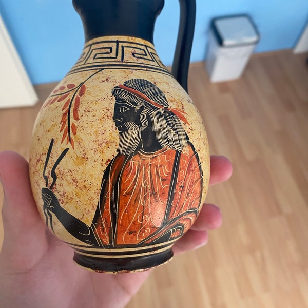 Ceramic Vase Pot Black-figure Greek Pottery Painting Greek King God ...