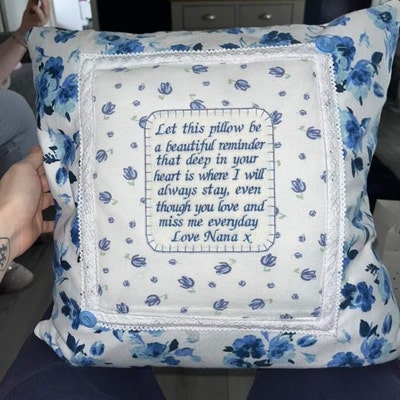 Personalised Memory Embroidery Patch for a Memory Pillow Let This ...