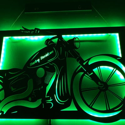 Harley Davidson Led Sign Motorcycle Neon Sign Motor Lover - Etsy