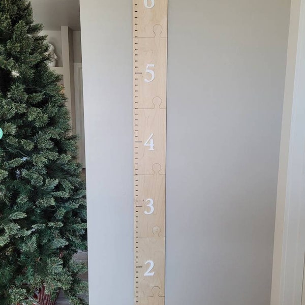 Growth Chart Ruler 3D | Playroom Decor | Wood Growth Chart | 1st ...