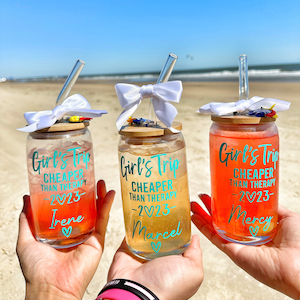 Girls Trip Cheaper Than Therapy Iced Coffee Cup, Girls Trip Gifts, Iced ...