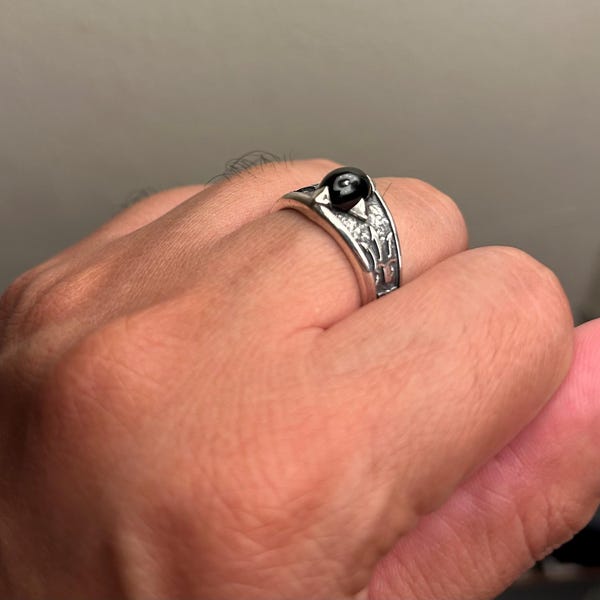 Lucifer Symbol Snake Ring, Lucifer Ring,men's Signet Ring Silver Gift ...