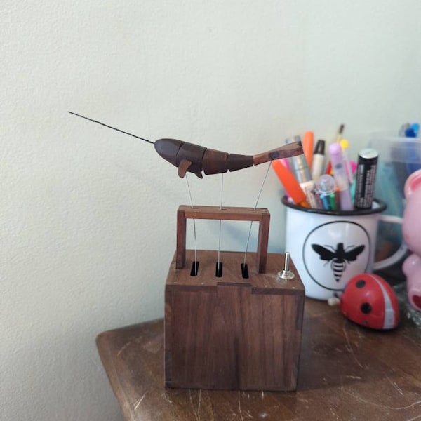 Wooden Whale Automata | Handmade Narwhal Music Box | Handcrafted ...