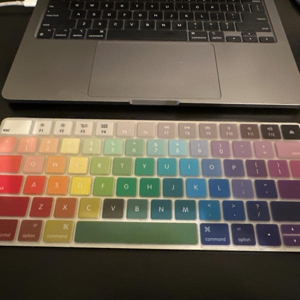 Handmade Customization Rainbow MacBook Keyboard Cover: Protective ...
