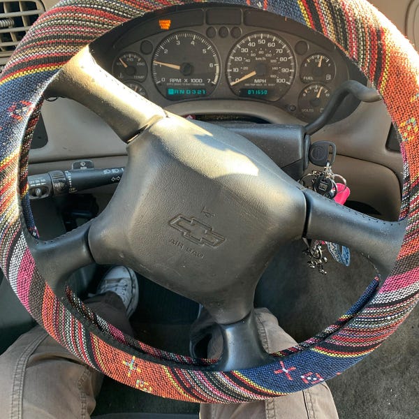 Retro Fashion Beige Brown Steering Wheel Cover,custom Text Four Seasons ...