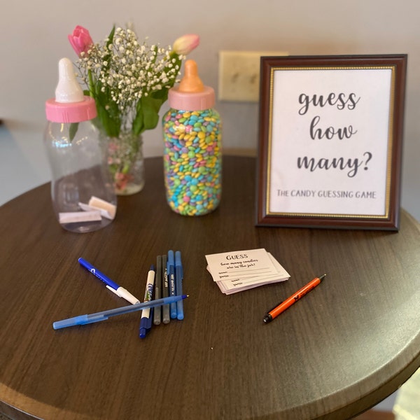 Pass the Prize, Gender Neutral Baby Shower, Minimalist Rhyme Game ...