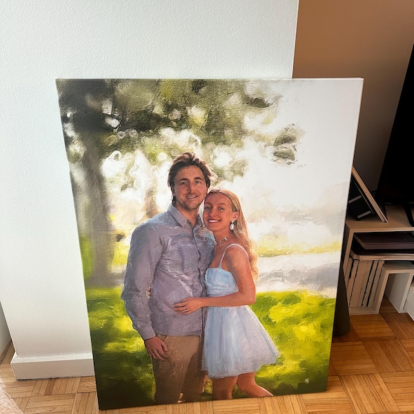 Painting From Photo Merge Custom Family Painting Portrait on Canvas ...