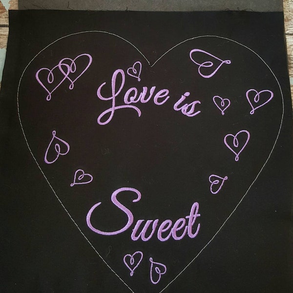 Loopy Heart Embroidery Design - 9 Sizes 10 Formats PES DST EXP ...