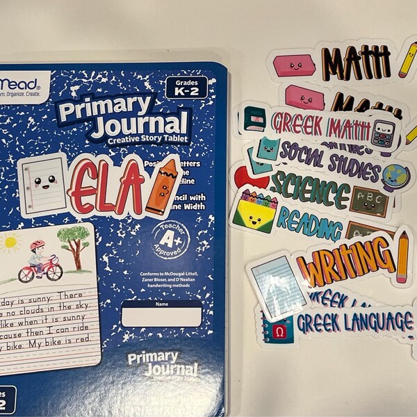 Custom Notebook Labels for School / Notebook Decoration Stickers ...