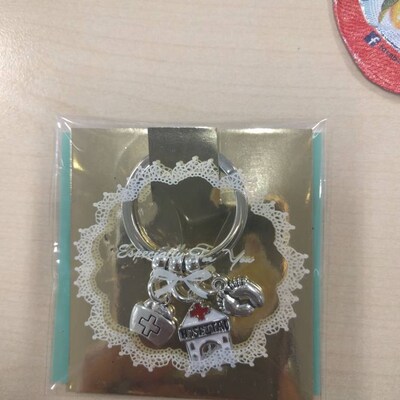 Midwife Gift NHS Paediatric Nurse Keyring Midwifery Keychain Baby Feet ...