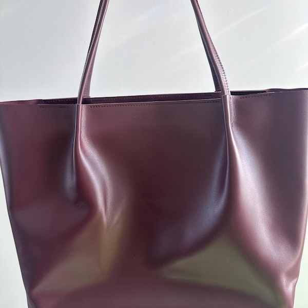 Leather Half-moon Bag, College Bag for Women, Shoulder Bag Minimal ...