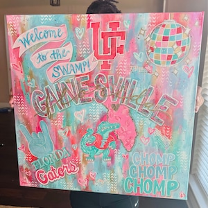 Custom Painted College Canvas - Etsy