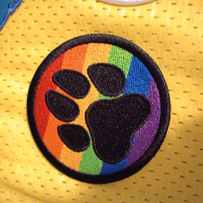 LGBTQ Furry Paw Embroidered Pride Patches - Etsy