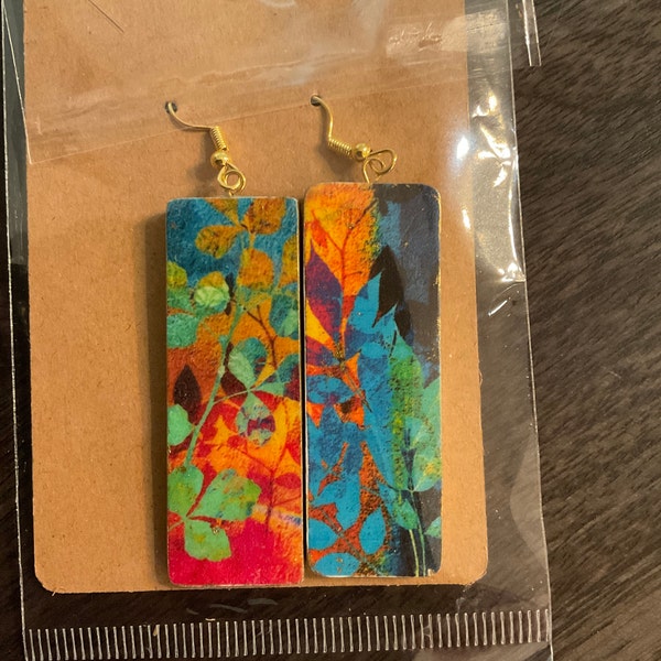 Abstract Floral Polymer Clay Earrings - Etsy