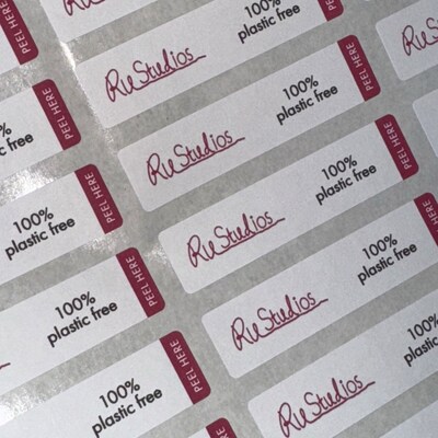 Eco Friendly Card Clasp Stickers / Low Tack Card Catch Labels ...