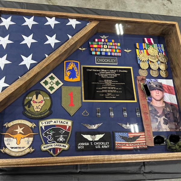 Shadowbox (one Flag), Flag Display, Military Shadow Box, Air Force, Army, Coast Guard, Navy ...