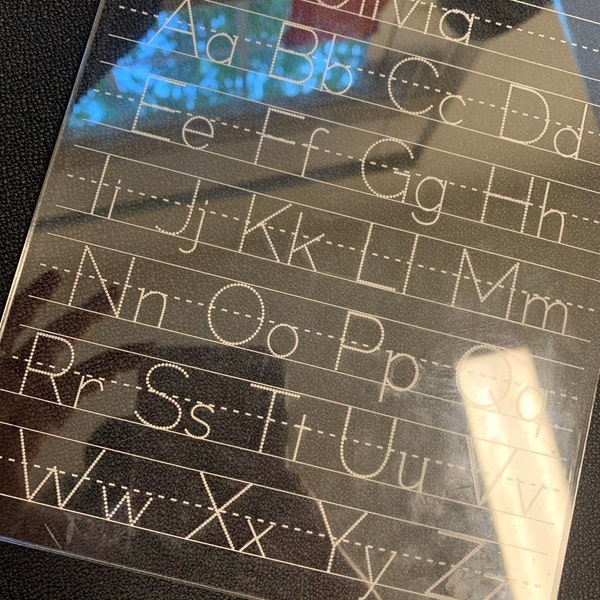 Acrylic ABC Dry Erase Letter Tracing Board Kids Homeschool - Alphabet ...