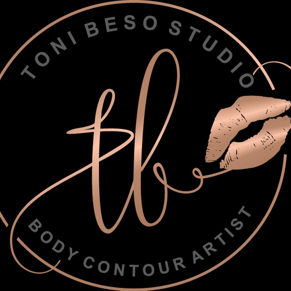 Makeup Logo Design, Lips Logo Design, Rose Gold Branding Kit, Make up ...