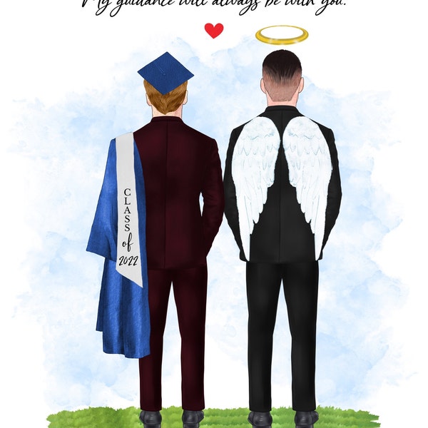 CUSTOM GRADUATION MEMORIAL Print-proud of You Memorial Print ...