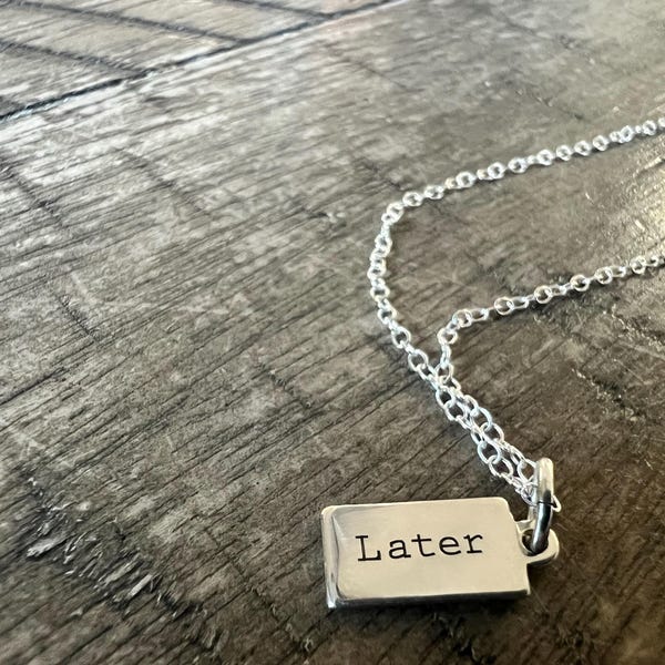 Personalized Mini Tag Necklace • 14K Gold Filled Tag Necklace • Custom ...