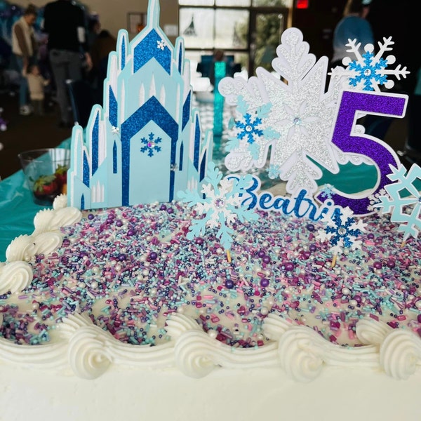 Frozen Snowflake Cake Topper - Handmade - Frozen Party - Girl ...