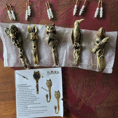 A Wall Hook for Clothes is Made of Brass in the Form of a Hippopotamus ...