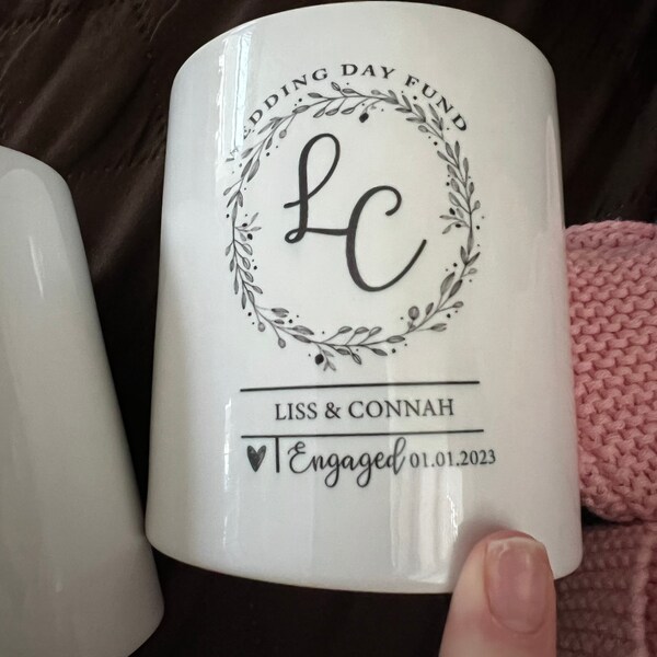 Wedding Fund Money Box, Personalised Engagement Gift, Congratulations ...