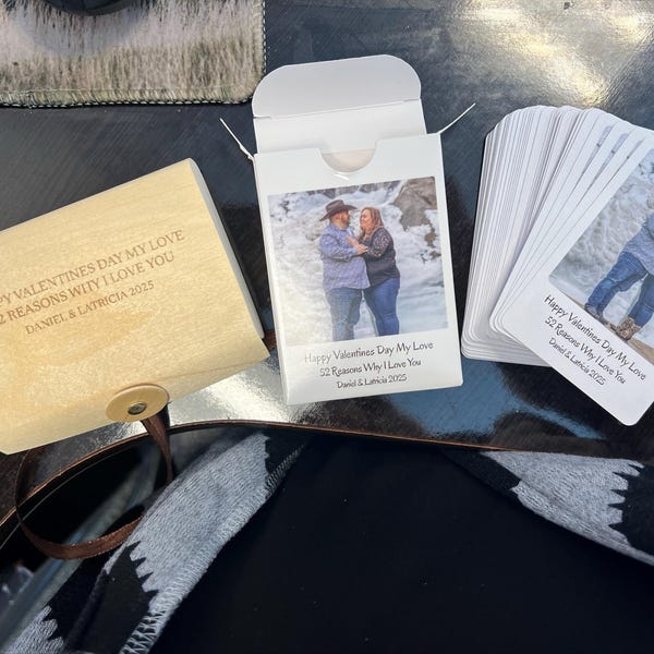 Custom Pack of Playing Cards Gift for Couples, Personalised Deck of ...