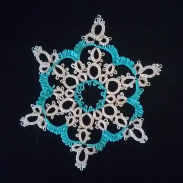 Original Tatting Snowflake Pattern, Shuttle Tatting Tutorial, Tatting PDF Pattern, Tatted ...