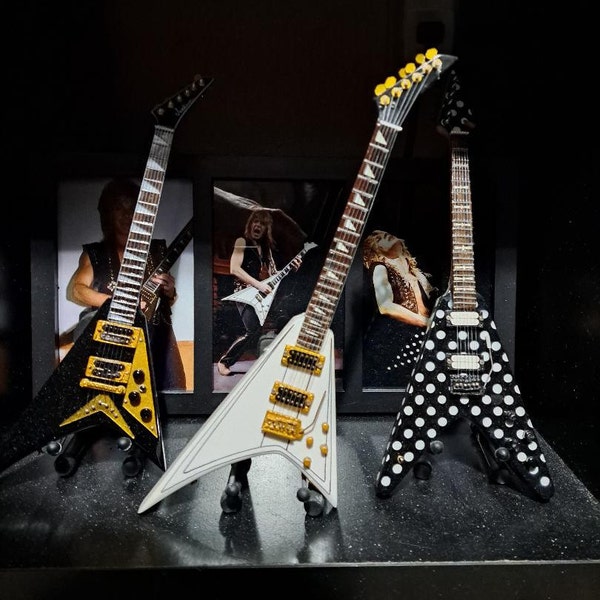 Miniature Guitar RANDY RHOADS Black and Gold - Etsy
