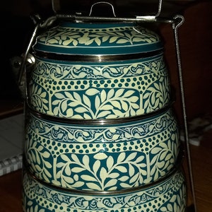 Hand Painted Masala Dabba Spice Tin Spice Dabba Beautiful - Etsy