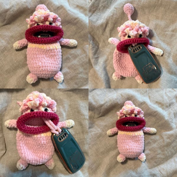 Monster Keychain Crochet Pattern PDF | Key Fob Cover | Amigurumi Key ...