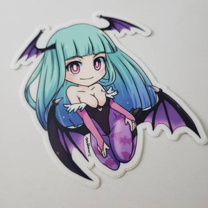 Darkstalkers Chibi Character Vinyl Sticker Morrigan Lilith Felicia B.b ...