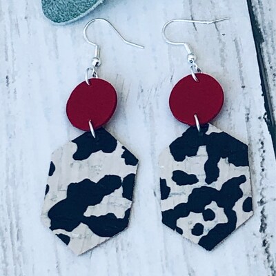 Earrings SVG Joined Earrings Template SVG Leather Earrings - Etsy