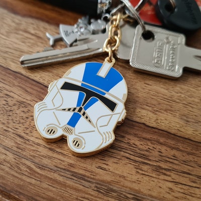 Trooper Helmet Double Sided Hard Enamel Keychains - Etsy